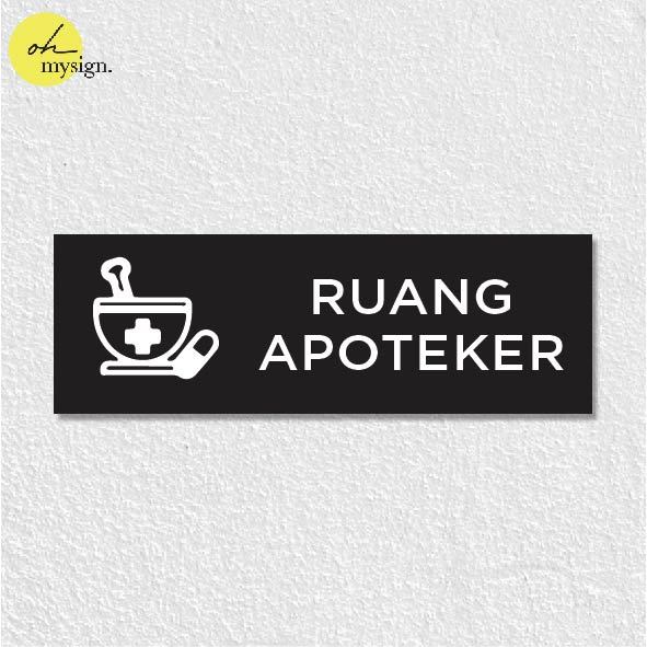 Jual Sign Akrilik Ruang Apoteker Stiker Acrylic Klinik UV Print ...