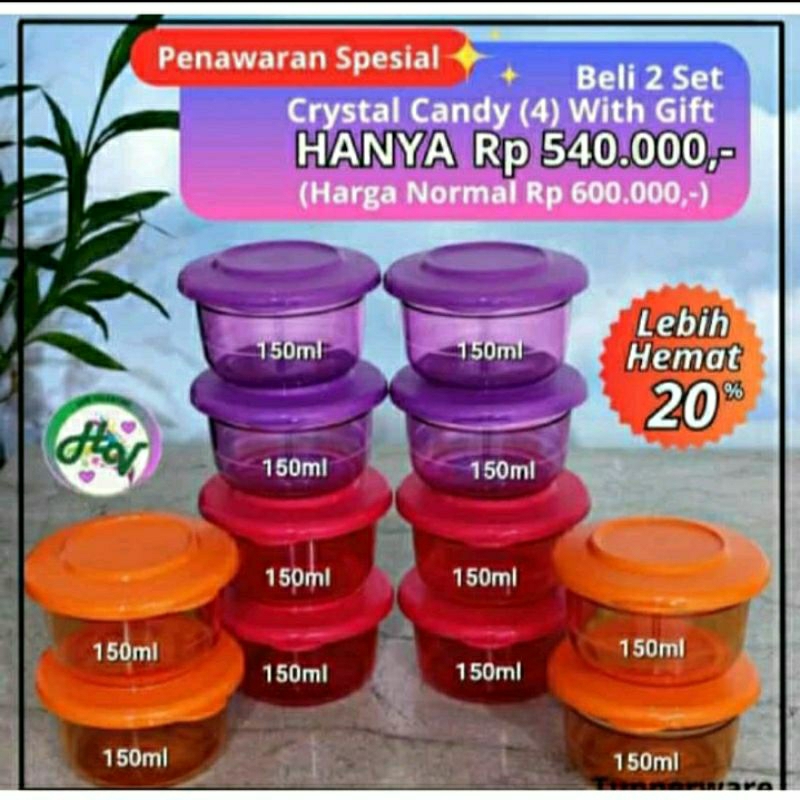 Jual crystal candy Tupperware (6) | Shopee Indonesia