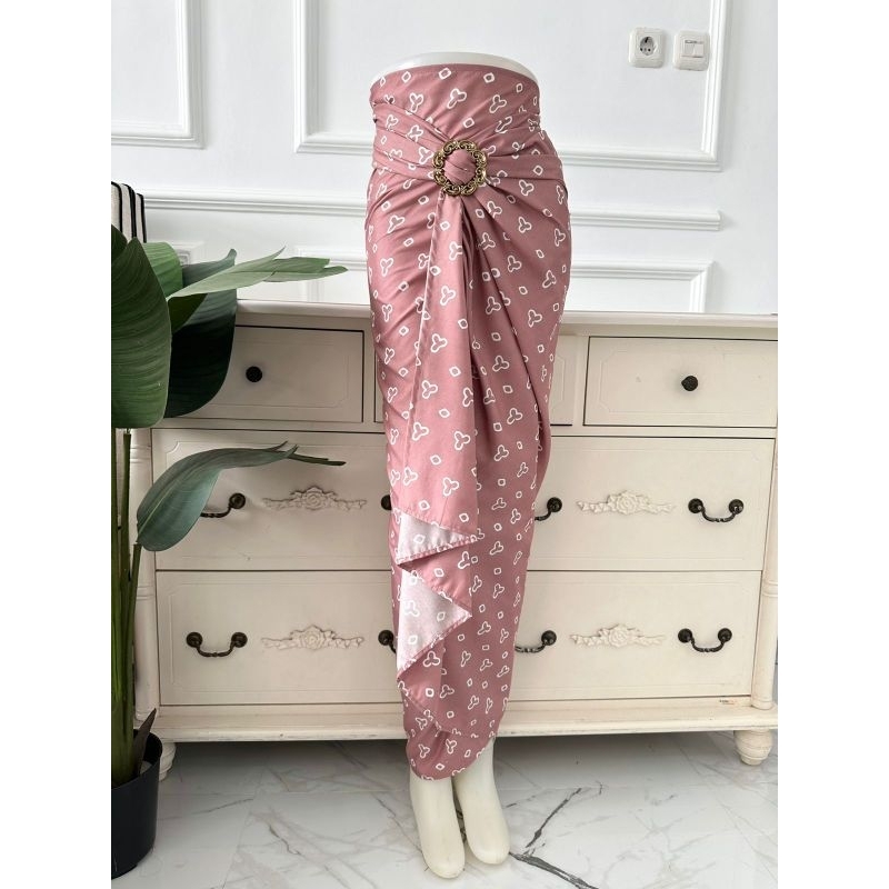 Jual rok lilit jumputan + ring gesper / wrap skrit /kain batik bawahan ...