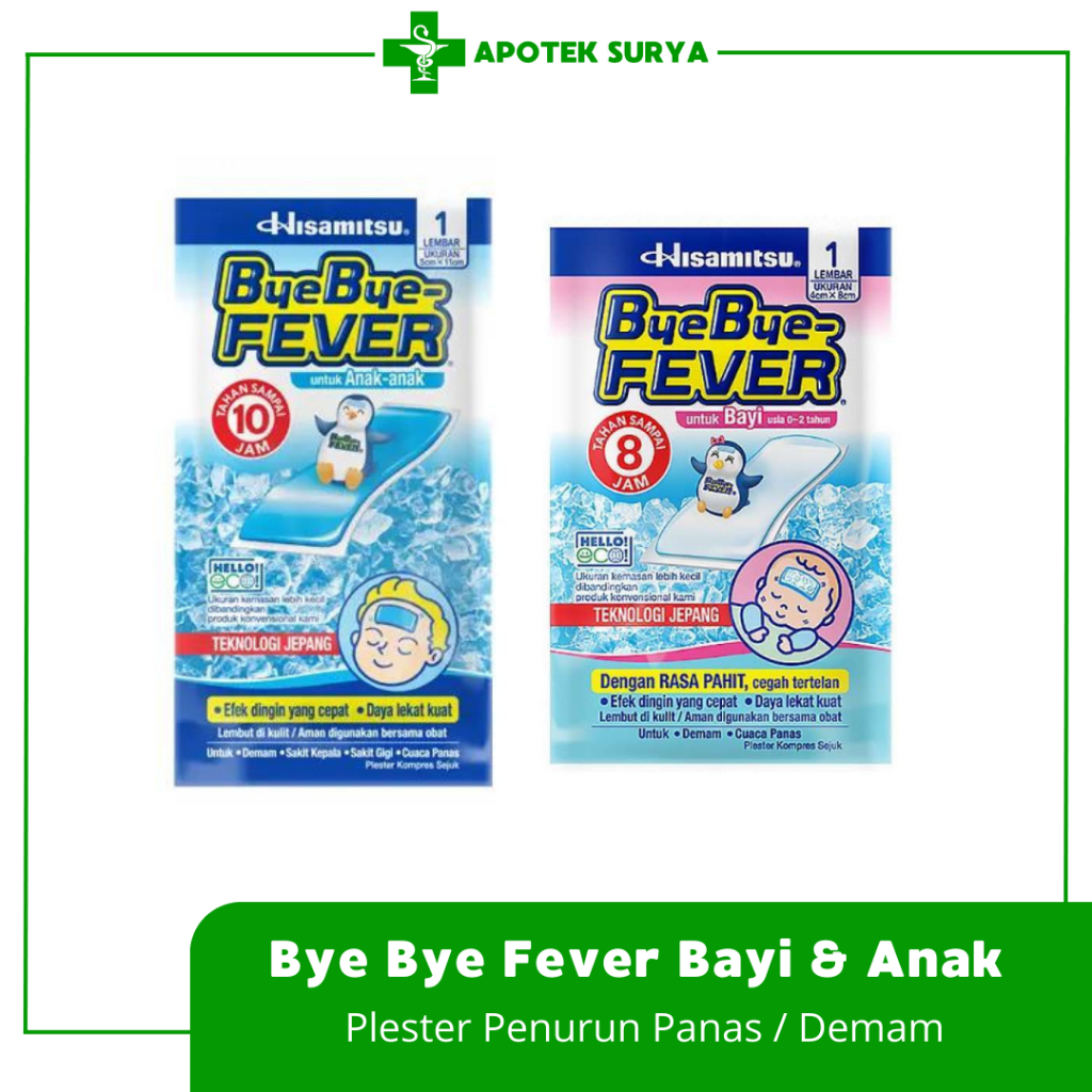 Jual Bye bye Fever Baby Children 1 Lembar | Plester Byebye Fever Bayi ...