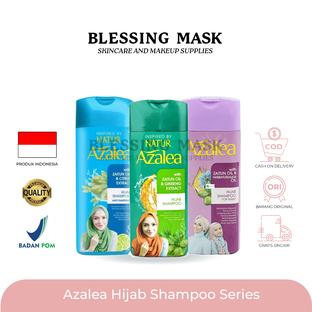 Jual Azalea Shampoo Ginseng | Anti Dandruff - 180mL | Hijab Shampo ...