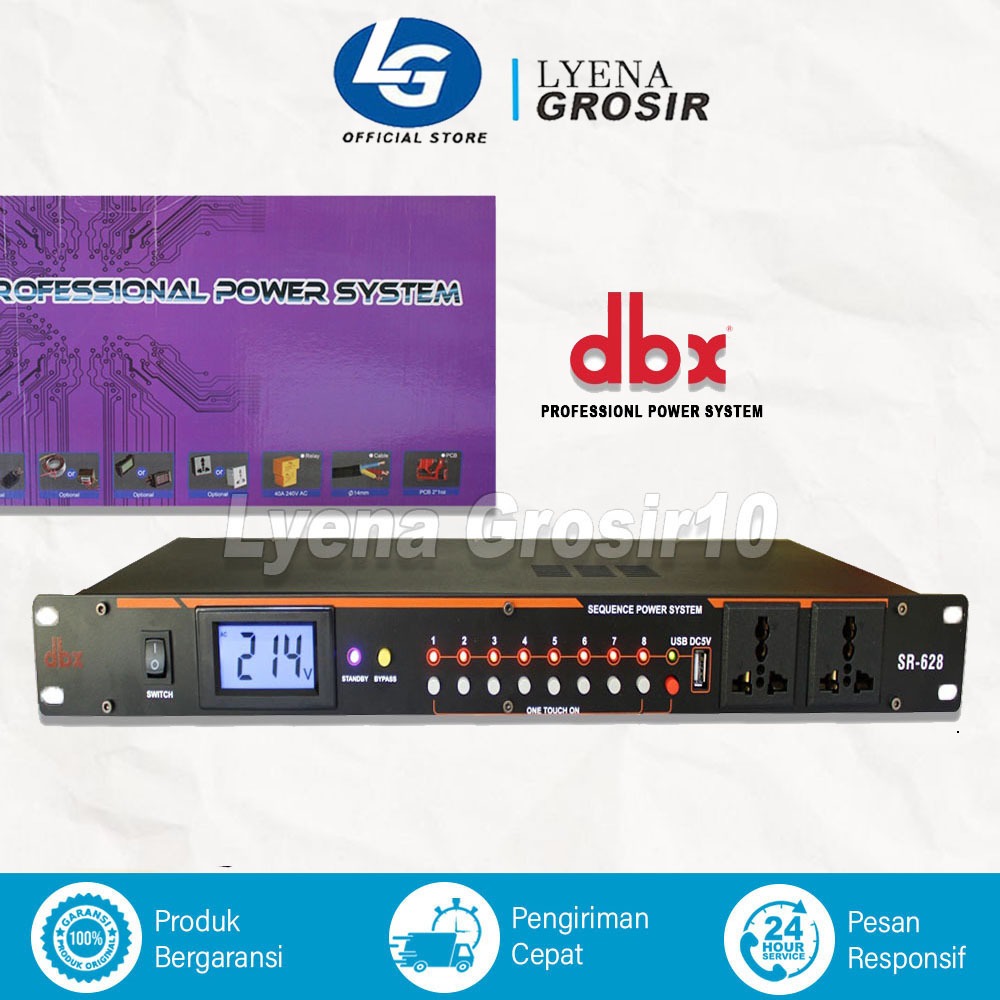 Jual POWER SEQUENCER DBX SR628/SR 628 LCD DISPLAY 8 CHANNEL SEQUENCE ...