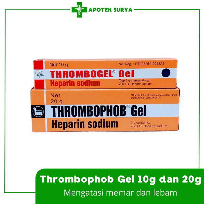 Jual Thrombophob Gel 20g | Thrombogel 10g | Apotek Surya Semarang ...