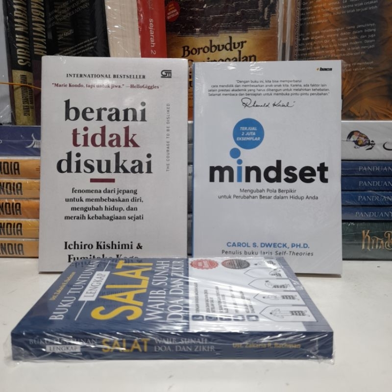 Jual Paket 3 buku berani tidak disukai, mindset, dan buku tuntunan lengkap salat wajib sunnah ...
