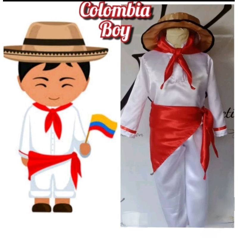 Jual Kostum Baju Adat Internasional Negara Colombia Kolombia Boy Anak ...