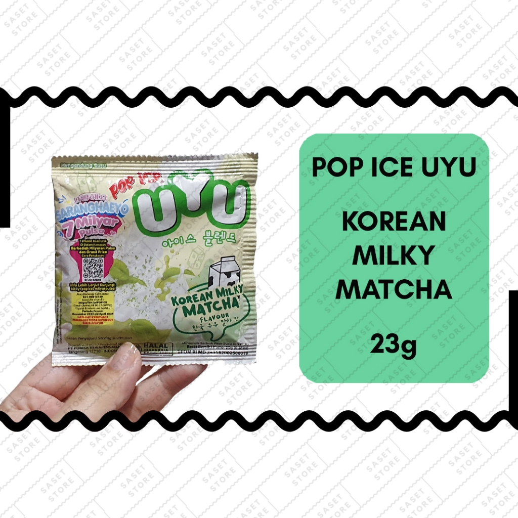 Jual Pop Ice Uyu Matcha Korean Milky 25g Sachet Minuman Serbuk Susu ...