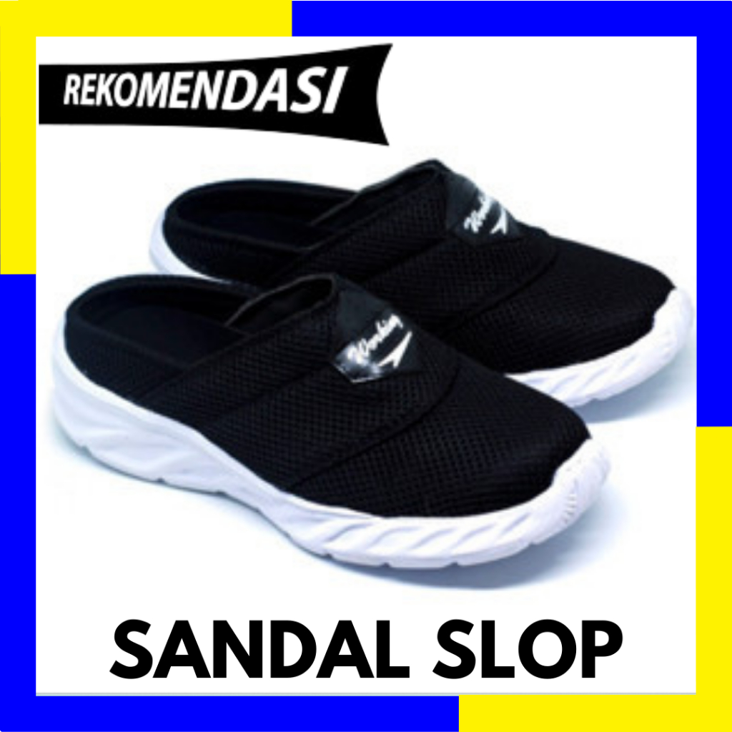 Jual Sandal Selop Slop Bustong Karet Pria Distro Cowok Dewasa Kekinian ...
