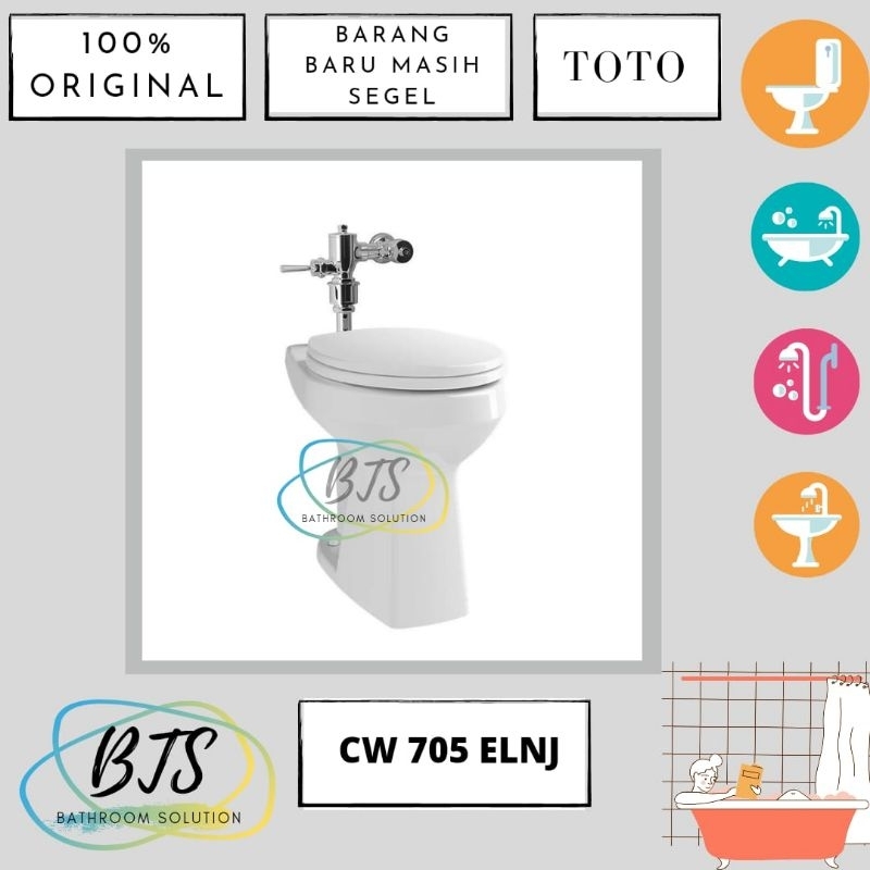 Jual Kloset duduk TOTO CW705ELNJ/TV150NSV7J / CW 705 ELNJ / CW705ELNJ | Shopee Indonesia