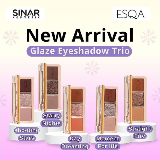 Jual ESQA Glaze Eyeshadow Trio | Shopee Indonesia