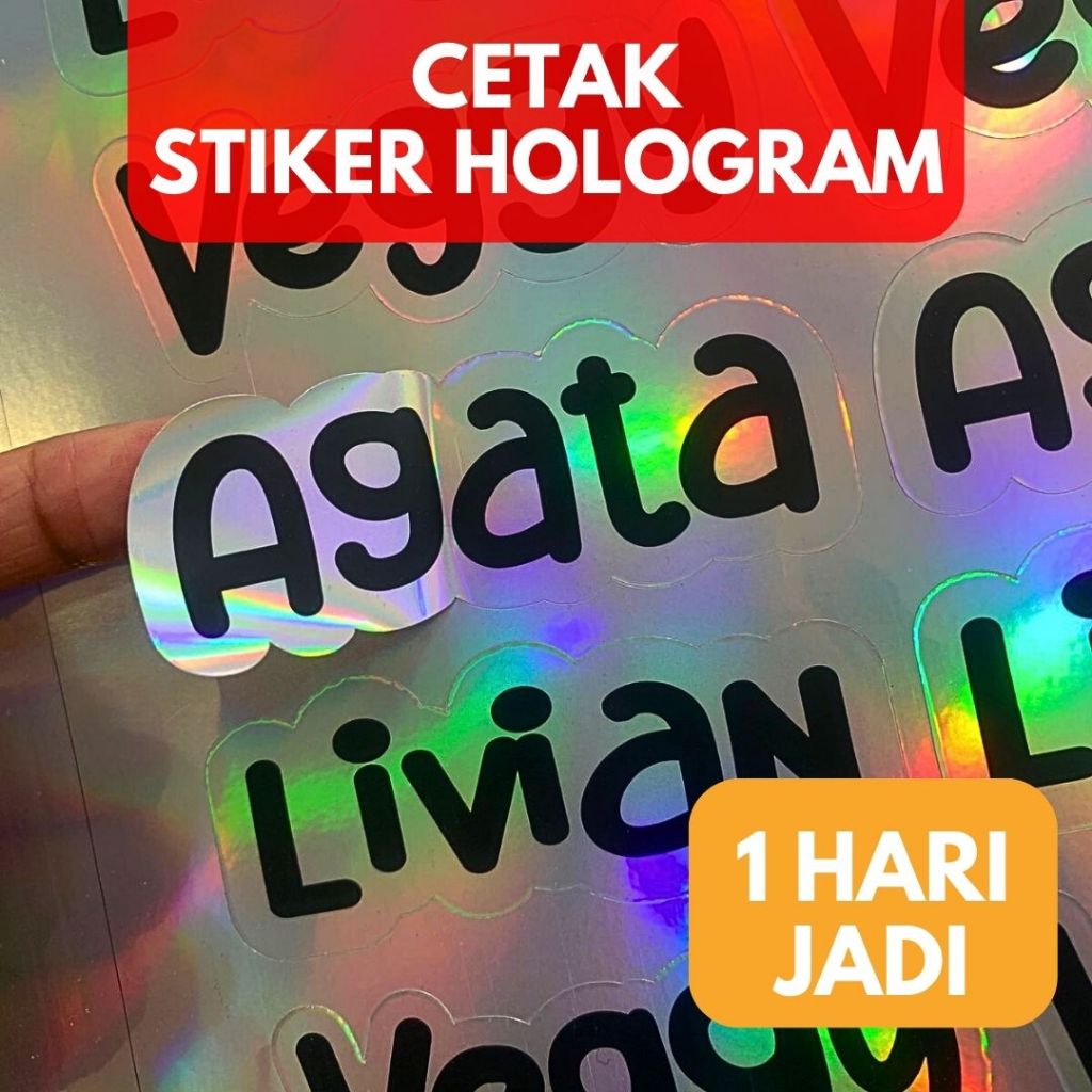 Jual Cetak Stiker Label Hologram A3+/ Print Stiker Cutting Hologram ...