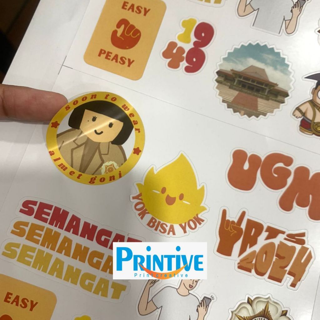 Jual Cetak Stiker Vinyl Cromo A3+ Kisscut Kecil / Cutting Karakter ...