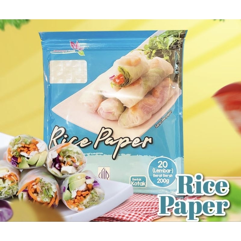 Jual Rice paper / papper / vietnam spring roll / lumpia sehat / salad ...