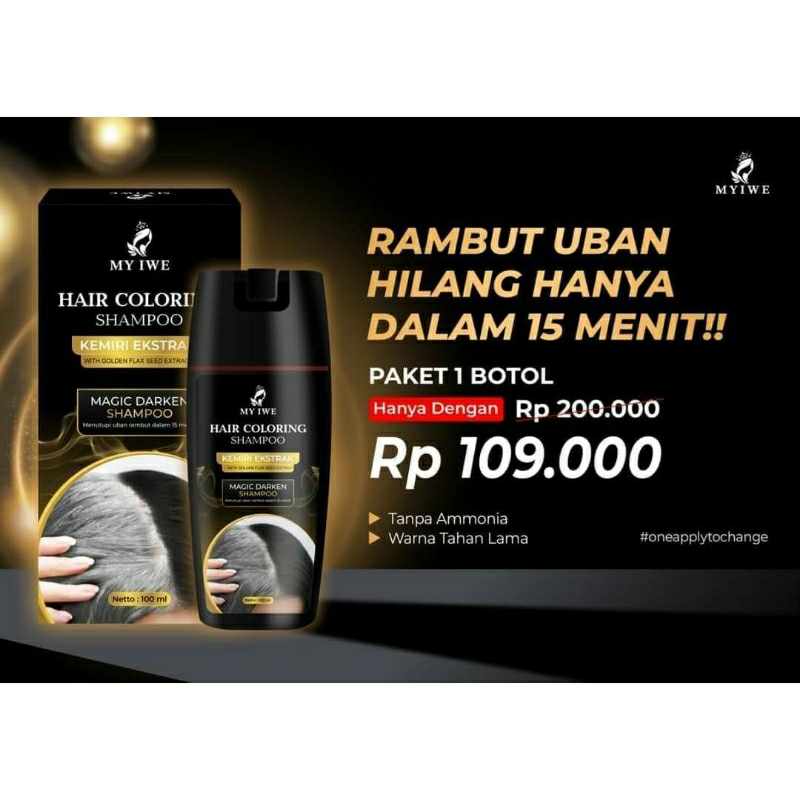 Jual coloring sampo my iwe anti uban/sampo penghitam uban | Shopee ...