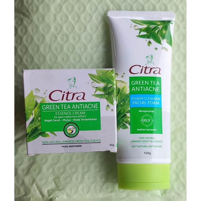 Jual Citra Green Tea Anti Acne Facial Foam 100g / Face Moisturizer 40g ...