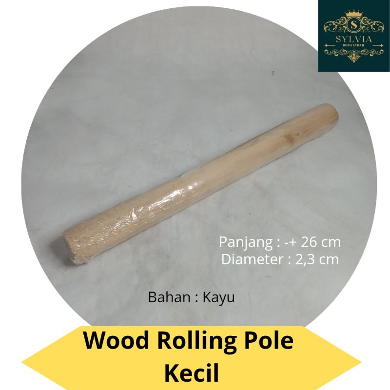 Jual Wooden Rolling Pole / Rolling Pin Kayu / Gilingan kayu Kecil 27 cm ...