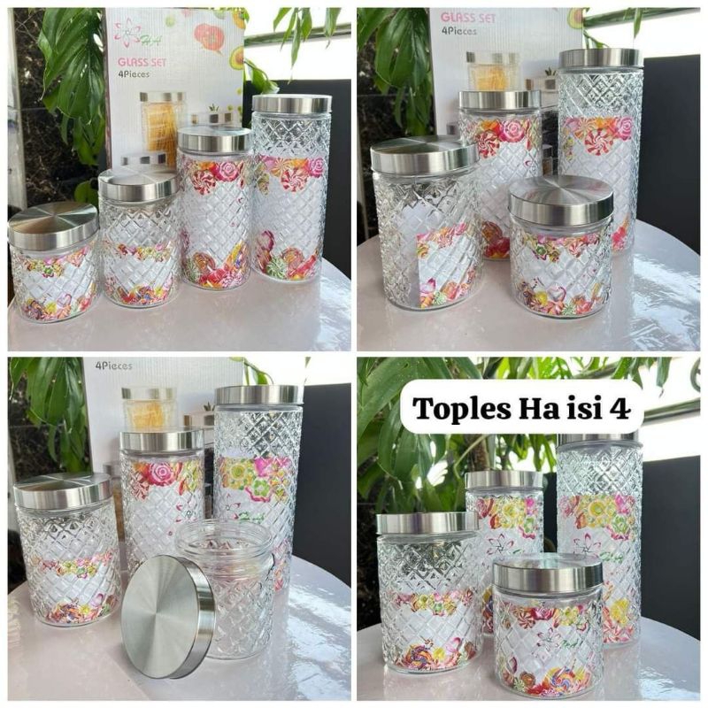 Jual Toples lebaran 4 in 1 kaca ha /toples kue raya/toples cantik ...
