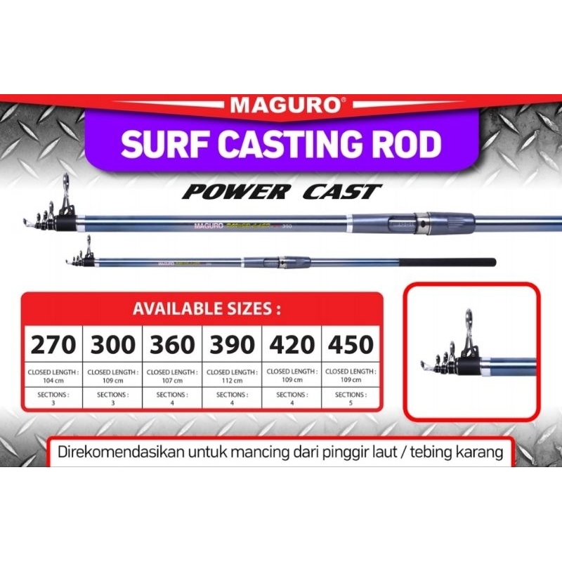 Jual Joran Telescope Surf Maguro Power Cast | Shopee Indonesia