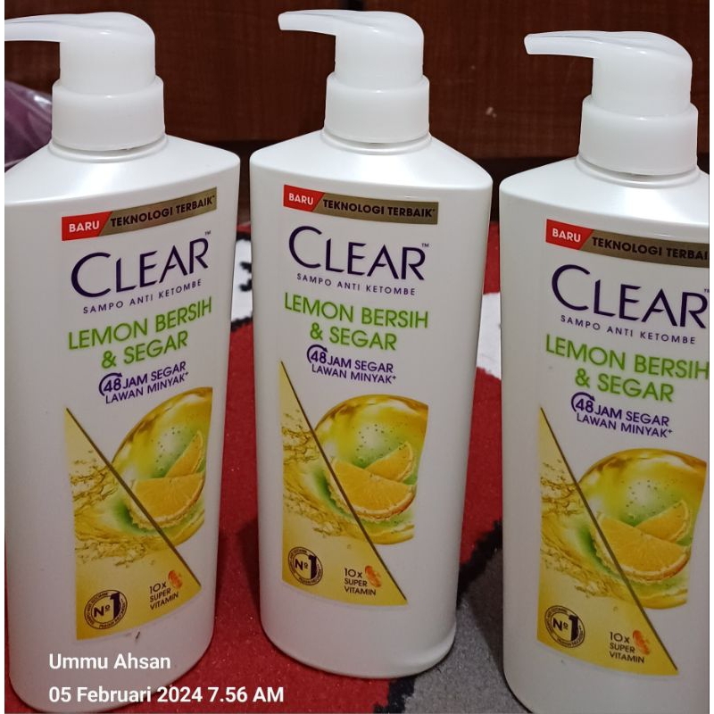 Jual CLEAR Shampoo Anti Ketombe Lemon Bersih & Segar 400ML | Shopee ...