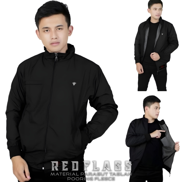 Jual RED FLAGS JAKET PRIA CASUAL SIMPLE ORIGINAL / JAKET MOTOR PRIA ...