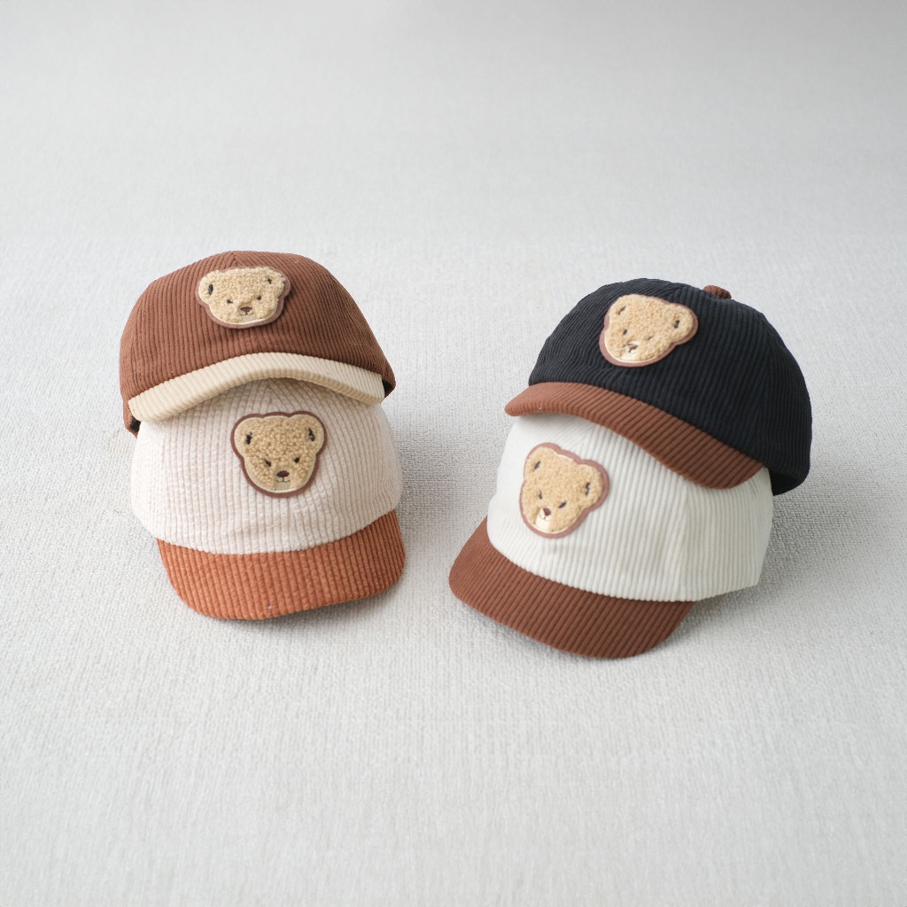 Jual Topi baseball Anak Motif BEAR lucu usia 6-24 bulan / topi anak ...