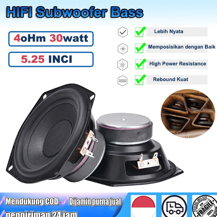 Jual Fyc Produknya Sudah Siap525 Inch HIFI Subwoofer Bass Karet Besar 4Ohm 3W Untuk Mobil Car ...