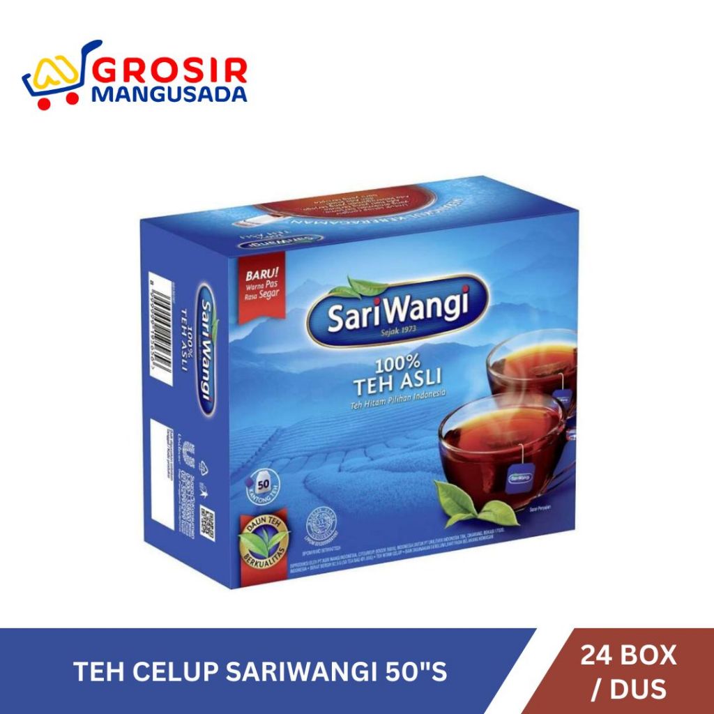 Jual Sariwangi Teh Celup Asli isi 50 Harga Grosir - 6 pcs | Shopee ...