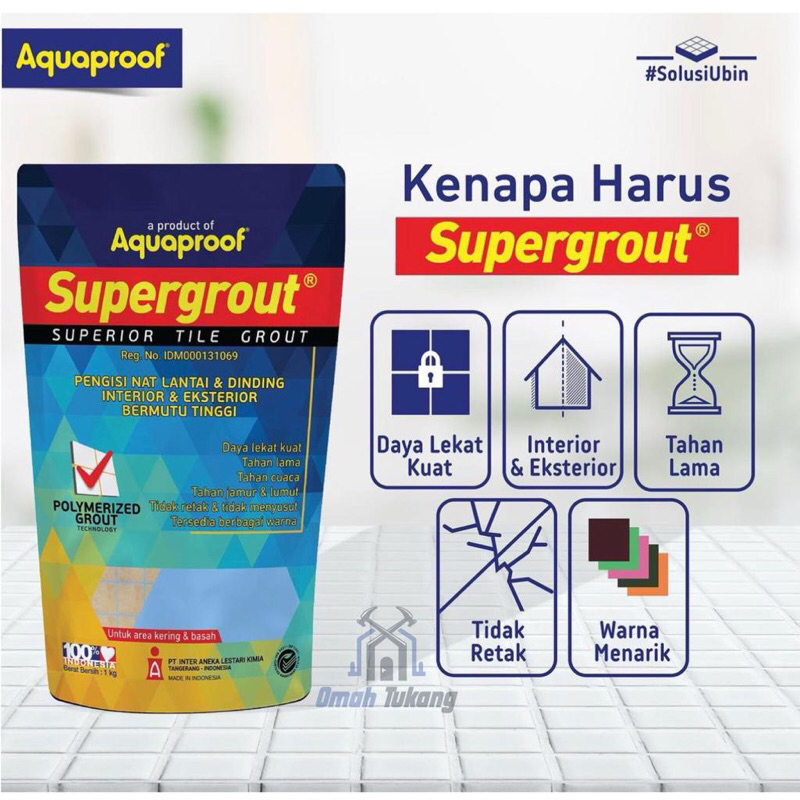 Jual READY BANYAK WARNA SEMEN NAT KERAMIK MERK SUPERGROUT / SUPER GROUT | Shopee Indonesia