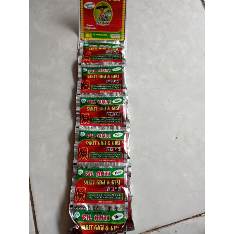 Jual Pil Sakit Gigi Pak Tani Renteng | Shopee Indonesia