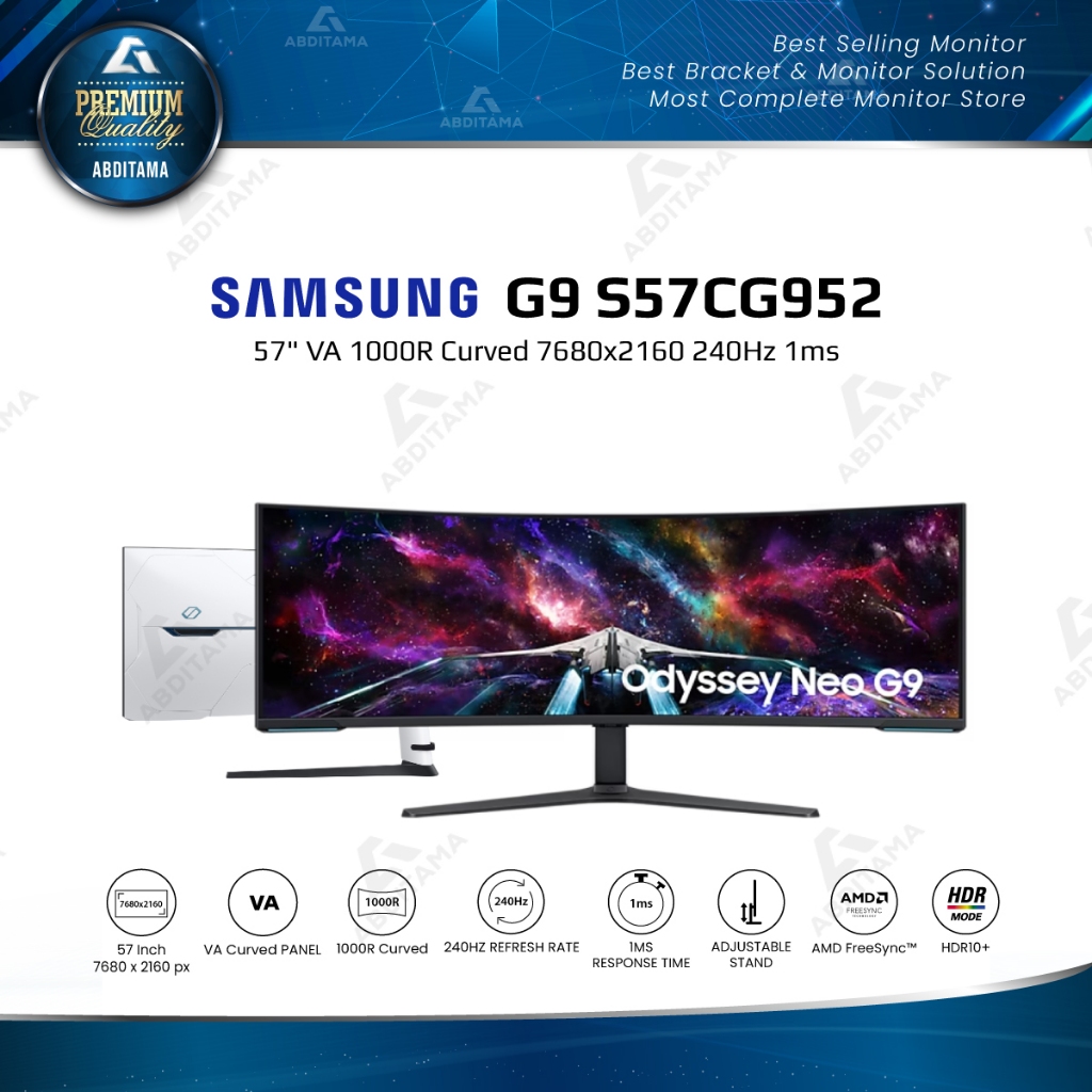 Jual Monitor LED Odyssey Neo G9 G95NC Samsung S57CG952 57" 7680x2160 ...