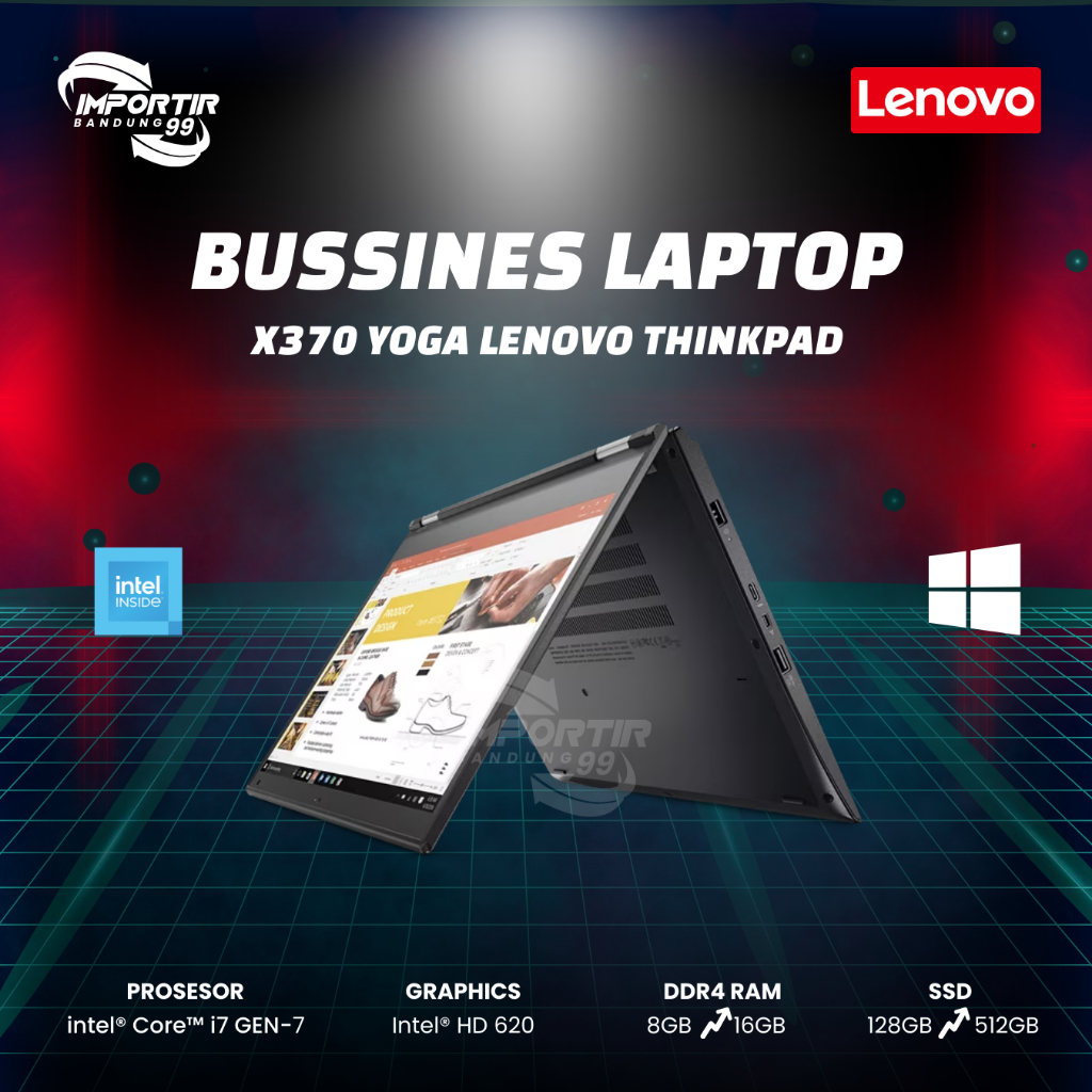Jual Laptop Lenovo X370 Yoga Core I7 Gen 7 Ram 8GB SSD 256GB Murah ...