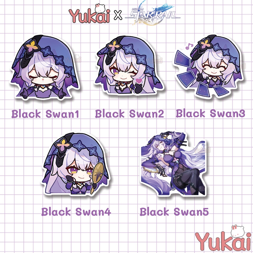 Jual Stiker Black Swan Honkai Star Rail (HSR) Premium, Sticker Anime ...