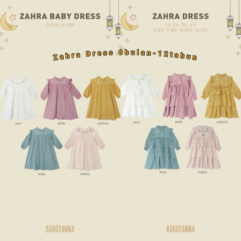 Jual BOHOPANNA ZAHRA DRESS GAMIS Raya LEBARAN COUPLE BAYI ANAK IBU PAKAIAN MUSLIM | Shopee Indonesia