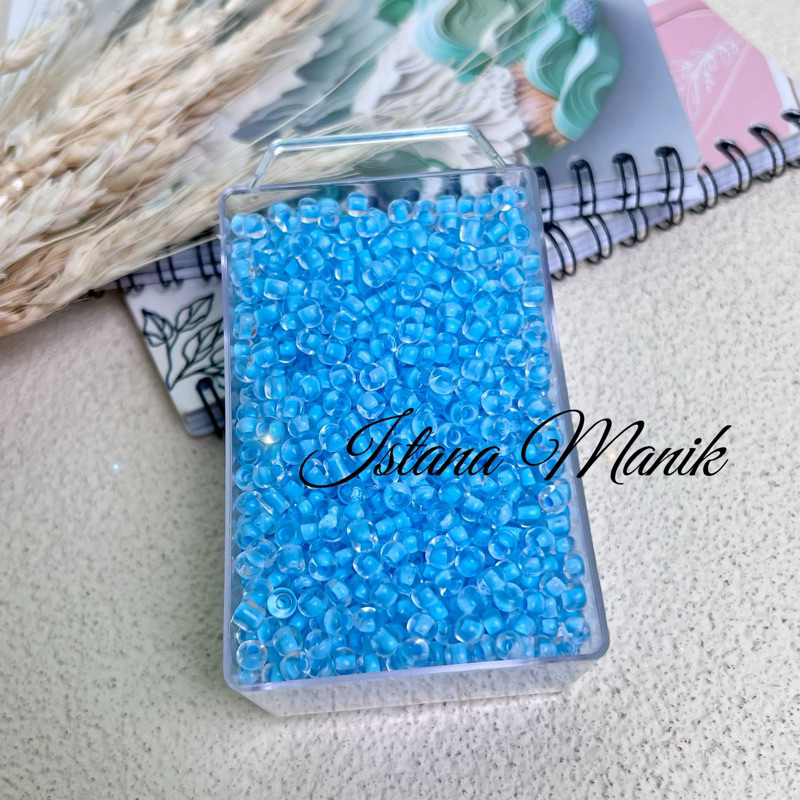 Jual Manik Mote Pasir kaca Manik kristal 4mm 6/0 (1 PON) | Shopee Indonesia