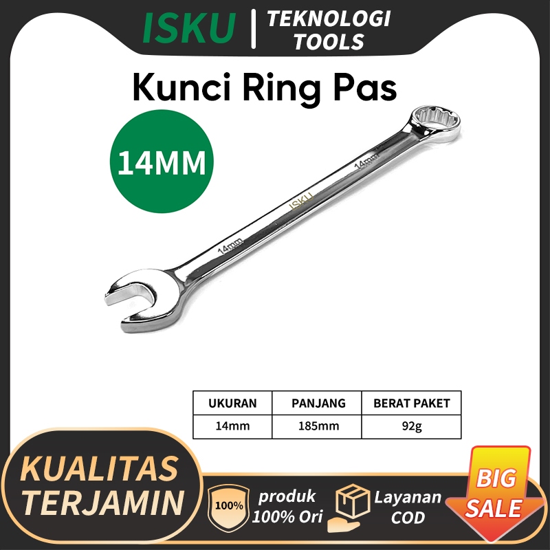 Jual ISKU Torx Open End Wrench Set/Mirror Combination Wrench 14mm ...