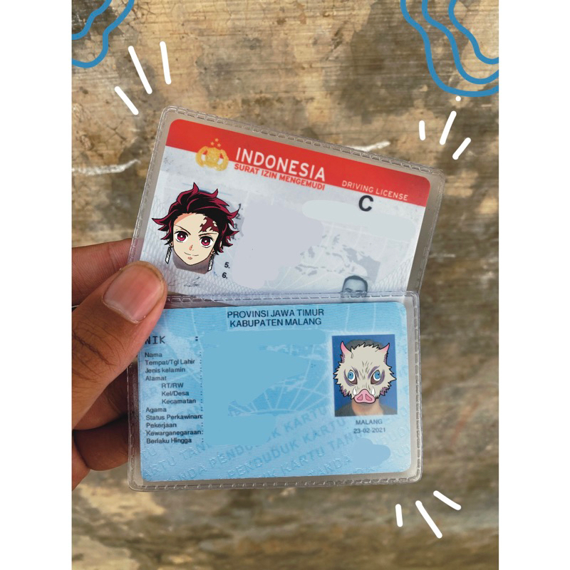 Jual Cover KTP / SIM Pelingdung KTP / ID CARD Design demon slayer ...