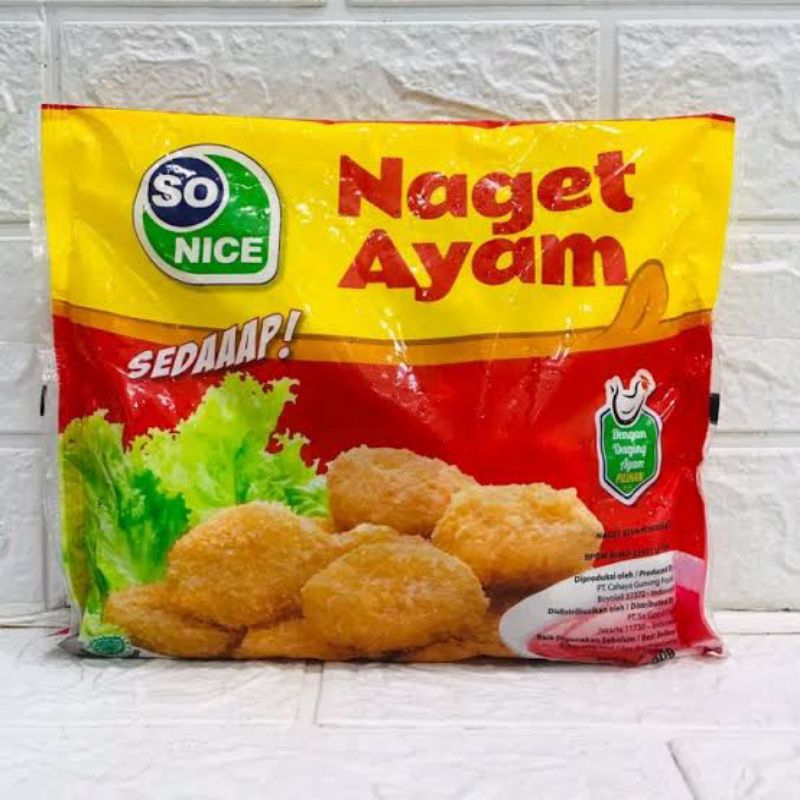 Jual So Nice NUGGET AYAM 500gr SoNice Chicken Naget 500gr | Shopee ...