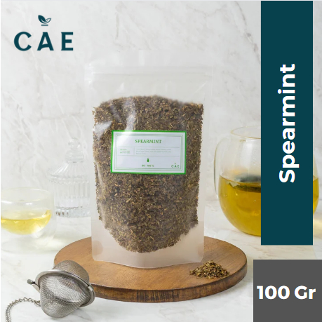Jual Dried Spearmint Leaf Tea Teh Daun Spear Mint Leaves Organik Kering Premium 100 Gram ...