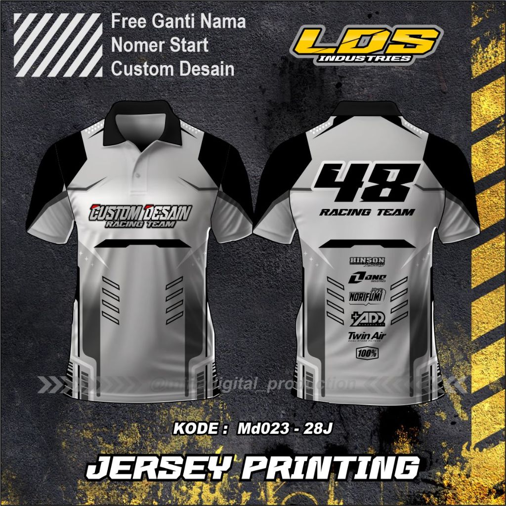 Jual Jersey Printing Lengan Pendek Kerah Polo Baju Team Racing - jersey ...