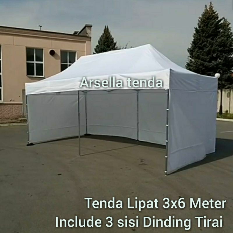 Jual Tenda lipat Portable ukuran 3x6 meter, Dinding tirai 3 sisi pemasangan terpisah | Shopee ...