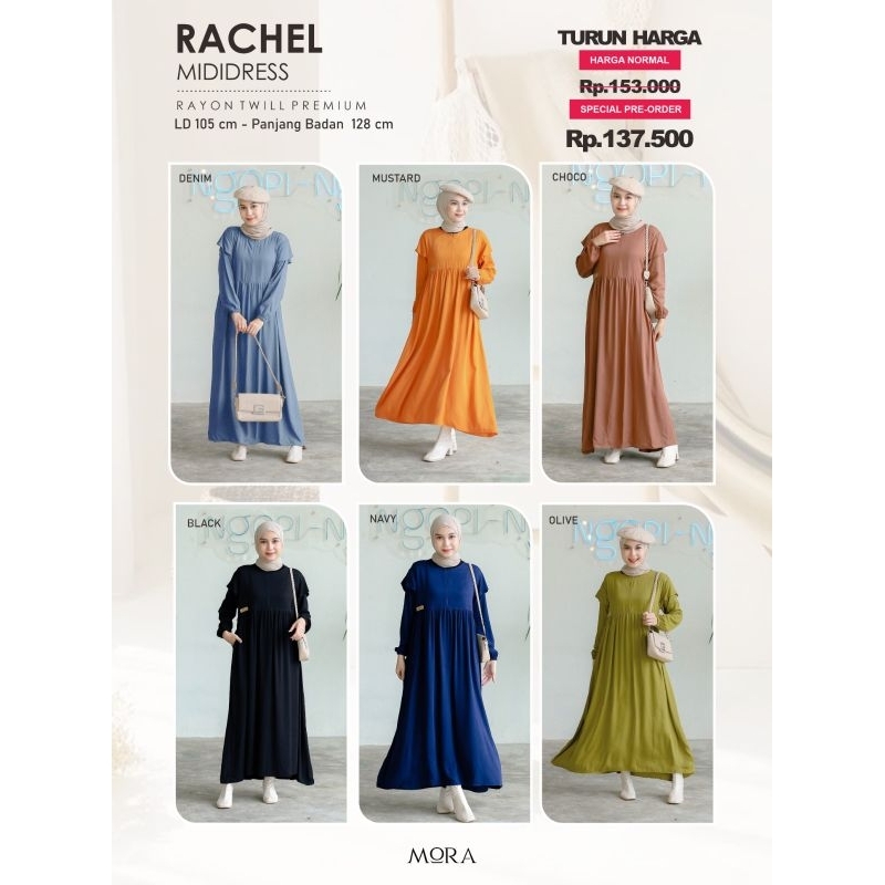 Jual Rachel Midi Dress by.Mora | Shopee Indonesia