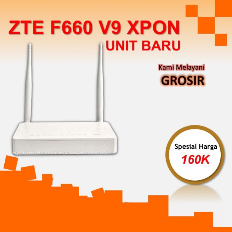 Jual ZTE F660 V9 XPON EPON GPON ONU ONT Support OMCI Bridge 4 SSID External Antena Bergaransi ...