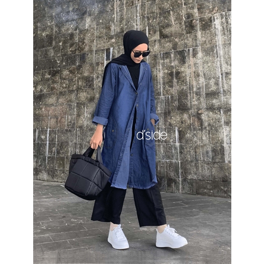 Jual dSideFashion | JEANS DENIM OUTER | Outer tunik wanita lengan ...