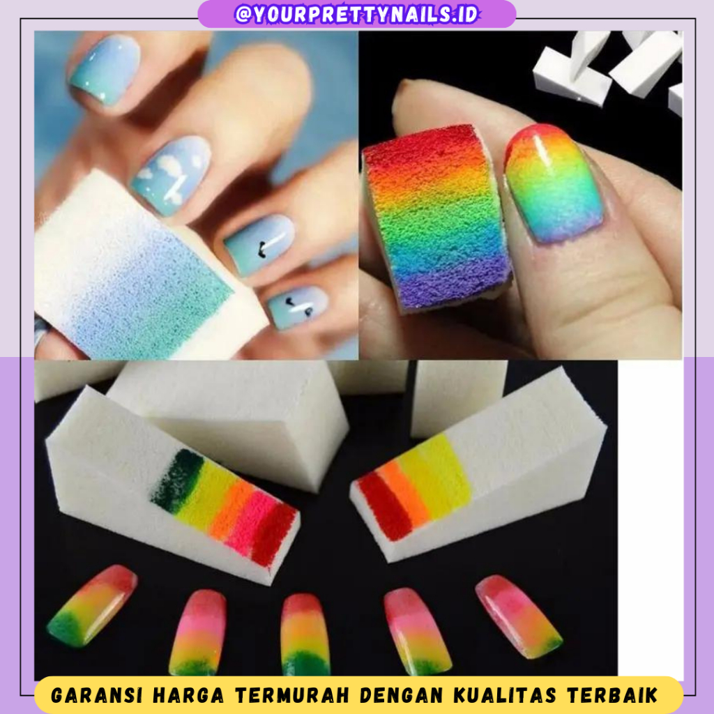Jual Sponge Ombre Nail Art / Sponge Nail Art / Sponge Ombre / Spons ...