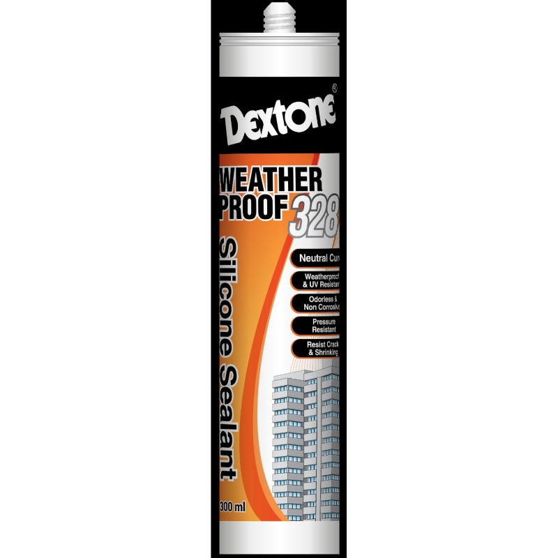 Jual Dextone Lem Kaca Silicone Sealant Weather Proof 328 (300 ml ...