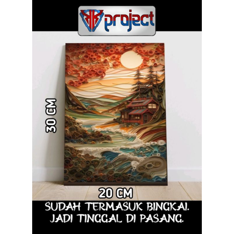 Jual Poster wall decor tema alam 3d a5 mdf tebal 4mm Ukuran 30x20cm ...