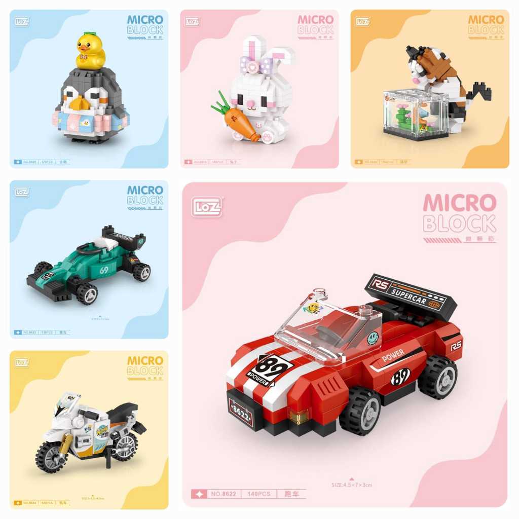 Jual Blocks LOZ Micro Block brick hewan dan kendaraan | Shopee Indonesia