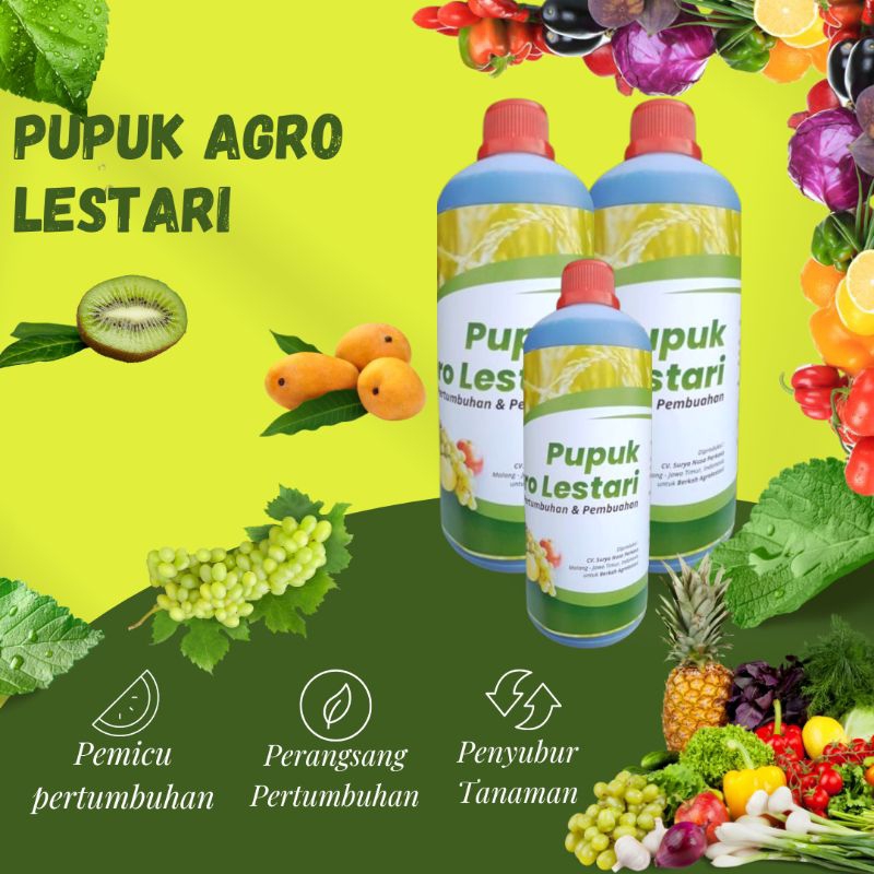 Jual Pupuk Penyubur Perangsang dan Pelebat Buah - Pupuk Agro Lestari Kemasan 1 Liter | Shopee ...
