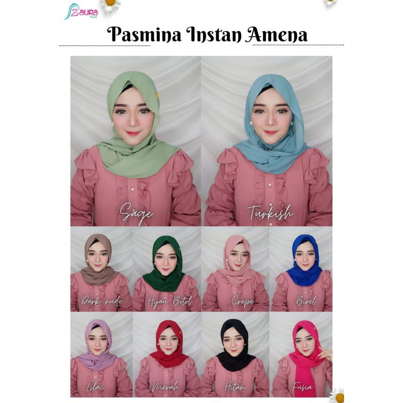 Jual PASMINA INSTAN AMENA (free Bros anting hijab mutiara) | Shopee ...