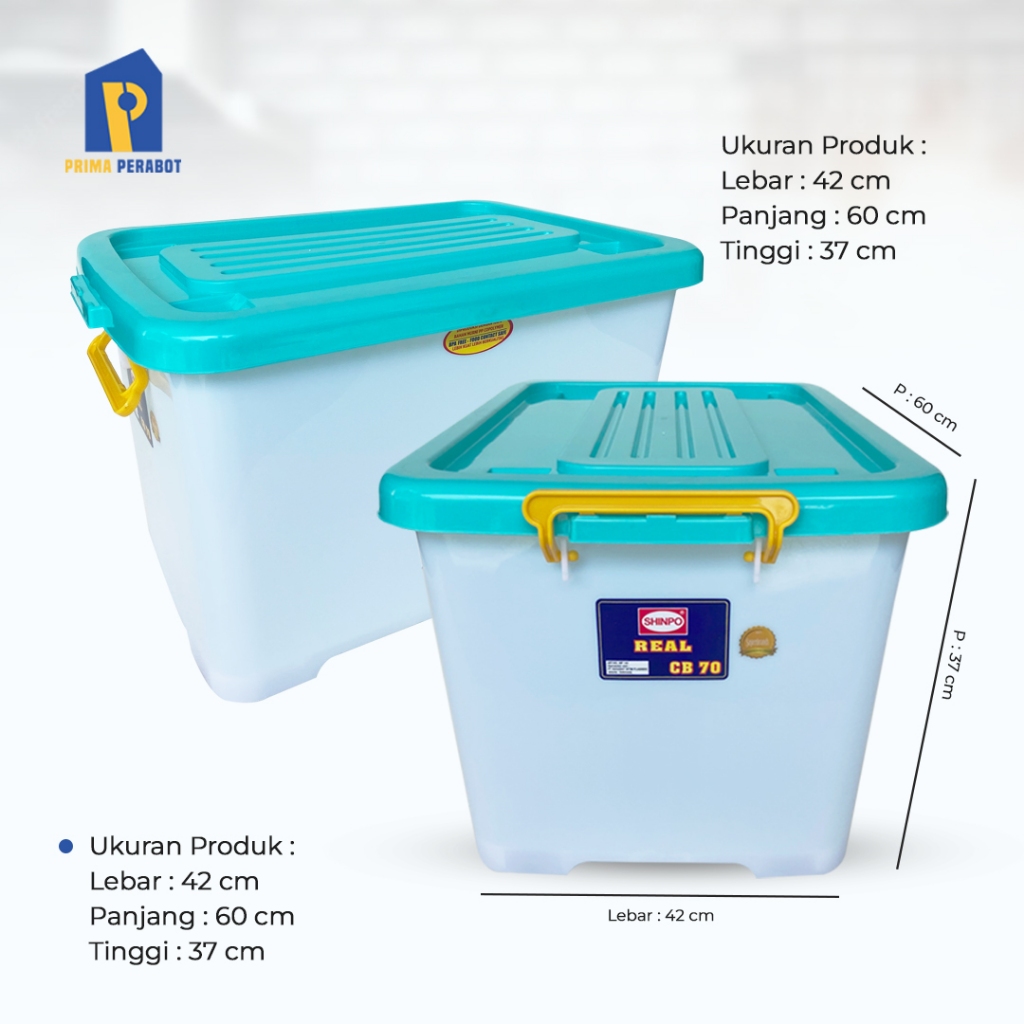 Jual Storage Box 70 Liter Container Boks Shinpo CB 70 | Shopee Indonesia
