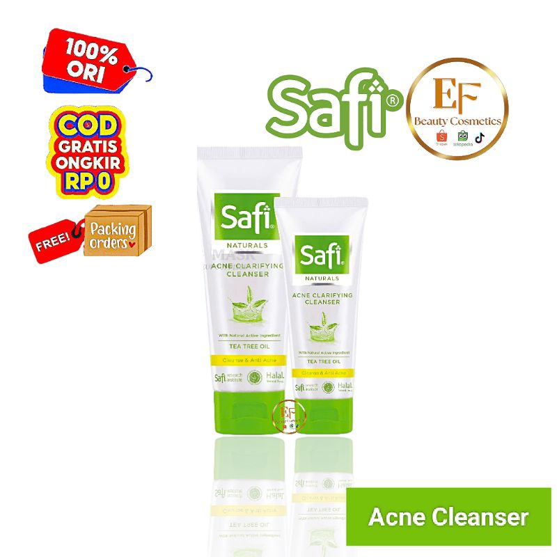 Jual SAFI Naturals Acne Clarifying Cleanser Tea Tree Oil 100gr/50gr ...